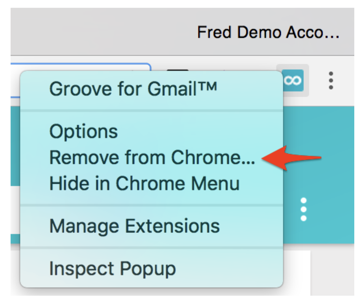 How do I uninstall the Groove extension?