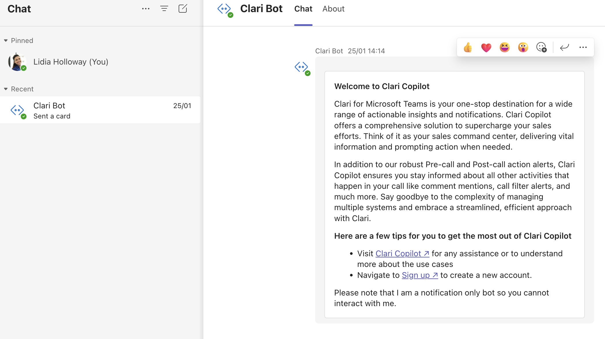 Copilot Notifications for Microsoft Teams