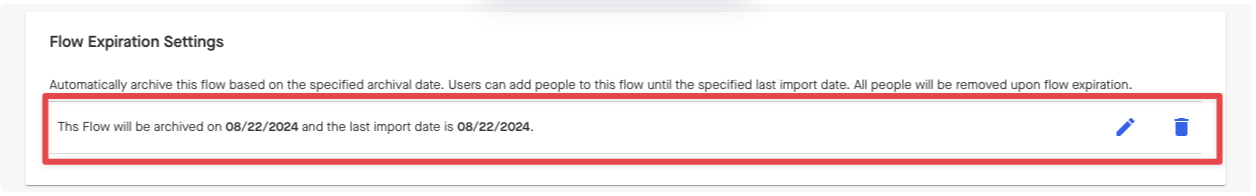 Flow Expiration Settings