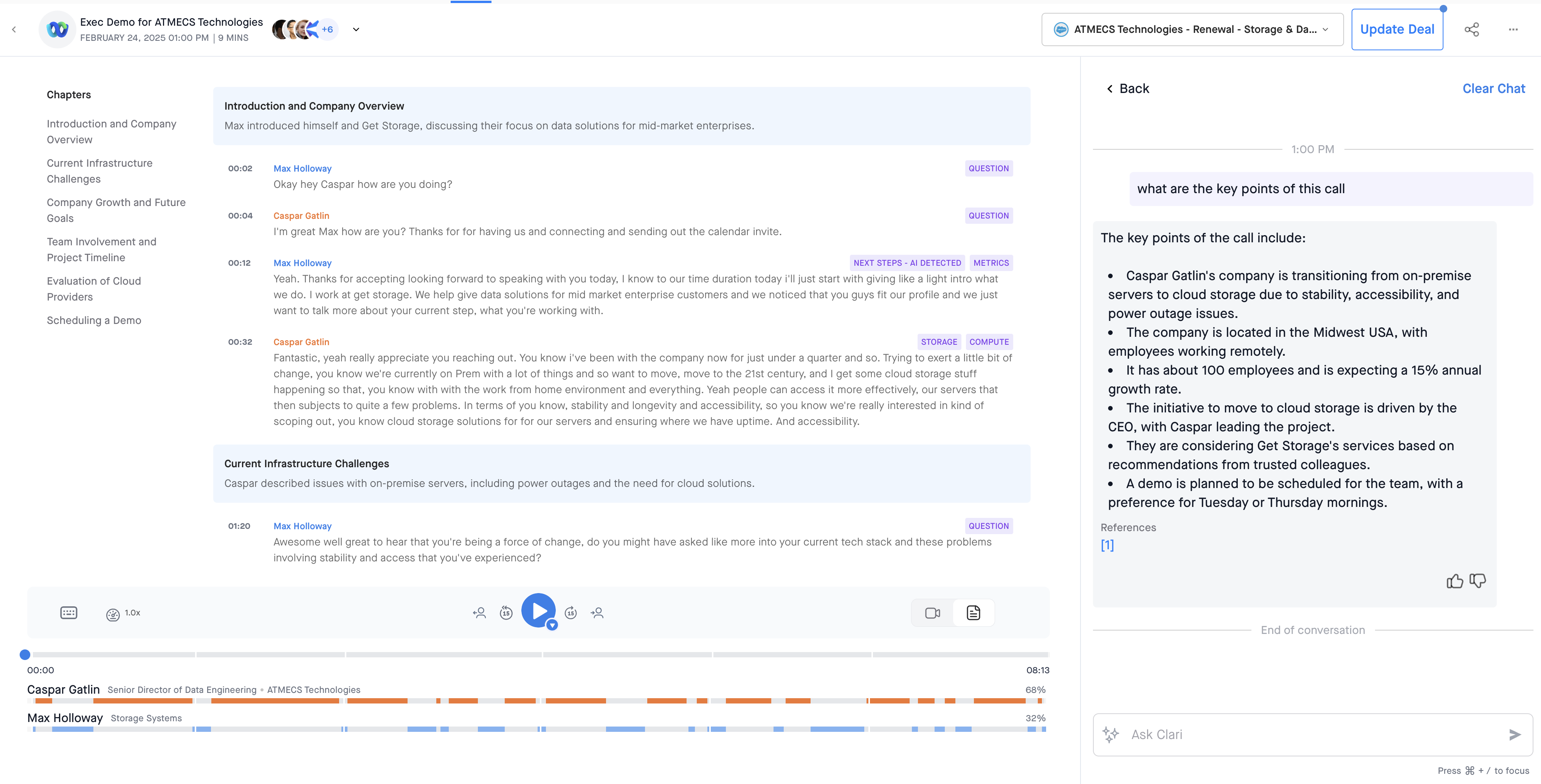 Ask Clari in Copilot
